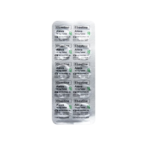 ALEVA Ebastine 10mg Tablet 1's price in the Philippines | MedsGo Pharmacy